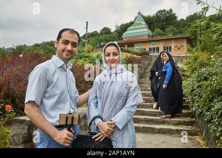 The mausoleum of Sheikh Sayed Gilani in the city of Lahijan in Iran on ...
