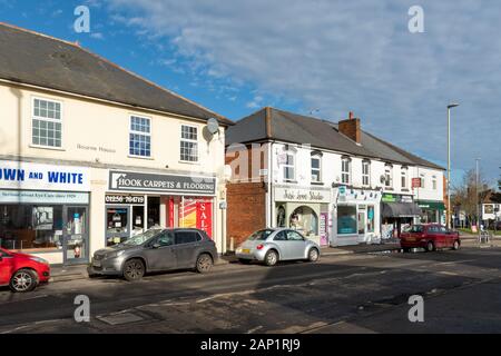 Shops and businesses in Hook, a Hampshire village, England, UK Stock ...