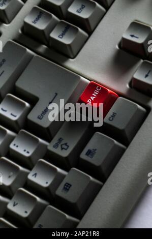 Panic Button on a Computer KeyBoard Stock Photo - Alamy