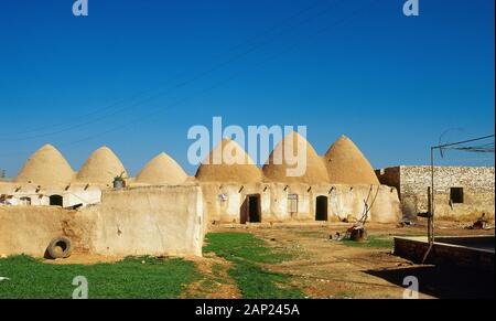 Syrian Arab Republic. Old traditional hive houses adapted to moderate ...