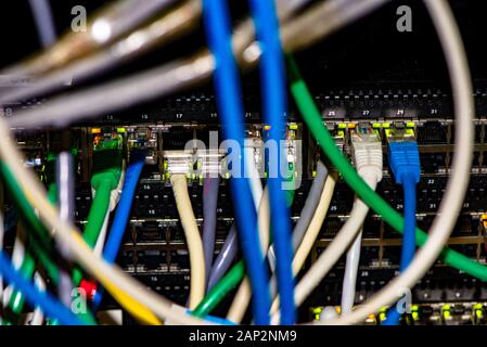 cable, power line, server, cables, power lines, servers, switchboard ...