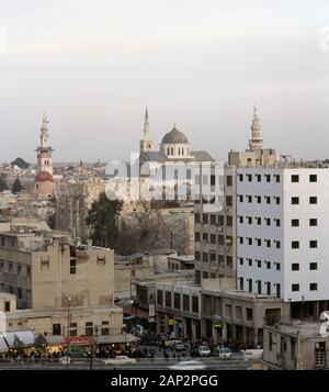 Syrian Arab Republic. Damascus. Aspect of the city at sunset. Photo ...