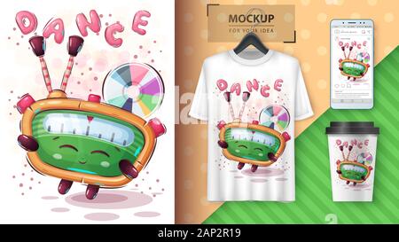 Dance music radio poster and merchandising Stock Vector Image & Art - Alamy