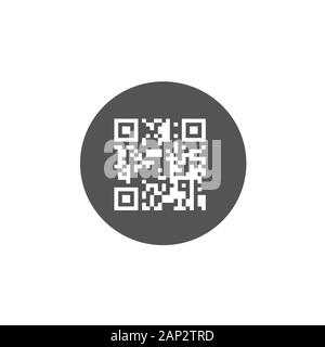 Gray flat vector icon - QR code scan on smartphone Stock Vector Image ...
