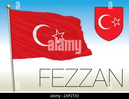 Cyrenaica regional flag and coat of arms, Libya, african country ...