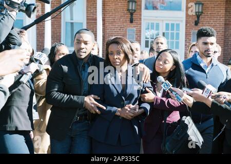 A FALL FROM GRACE, from left: Bresha Webb, Tyler Perry, Crystal Fox ...