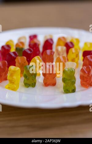Abstract blue jelly sugar candy over light blue studio background Stock ...