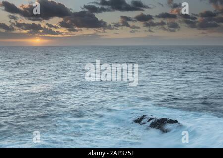 Blue sea and rocks in north-west coast of Tenerife, Canarian Islands ...