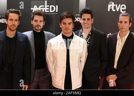Spanish pop band Dvicio attend a photocall prior to the Odeon Music ...