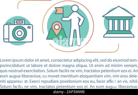 Excursion brochure template layout. City route. Tourism, sightseeing ...