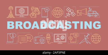 News broadcasting word concepts banner. Mass media. Journalism ...