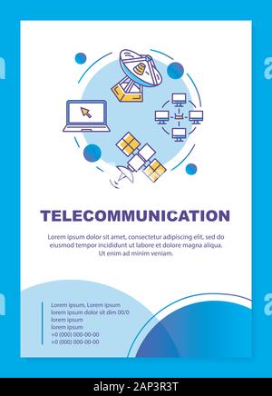 Telecommunication industry template layout. Flyer, booklet, leaflet ...