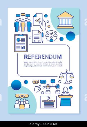 Election brochure template layout. Holding voting. Voter turnout. Flyer ...