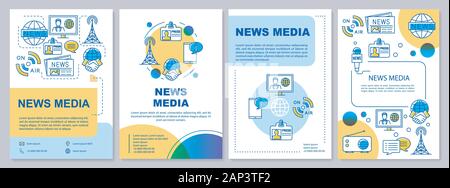 Telecommunication industry template layout. Flyer, booklet, leaflet ...
