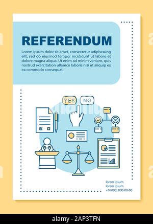 Election brochure template layout. Holding voting. Voter turnout. Flyer ...
