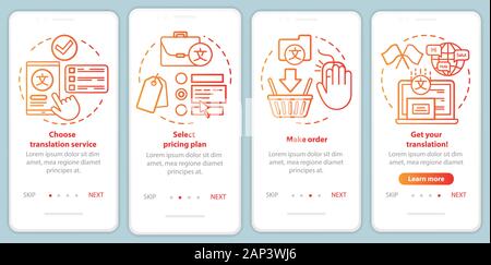 Translation service process vector infographic template. Business ...