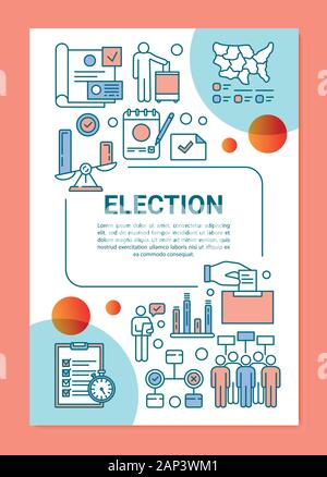 Election brochure template layout. Citizens ballot. Flyer, booklet ...