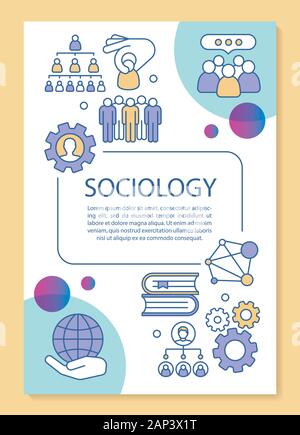 Sociology brochure template layout. Social research, sciences. Flyer ...