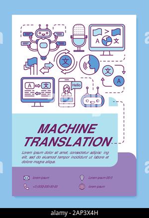 Machine translation brochure template layout. Automated translation ...