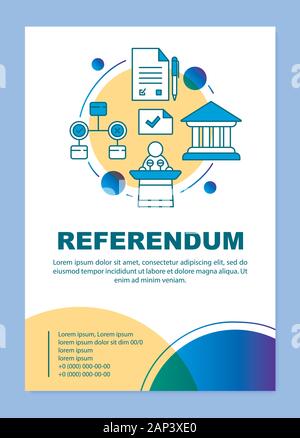 Election brochure template layout. Holding voting. Voter turnout. Flyer ...
