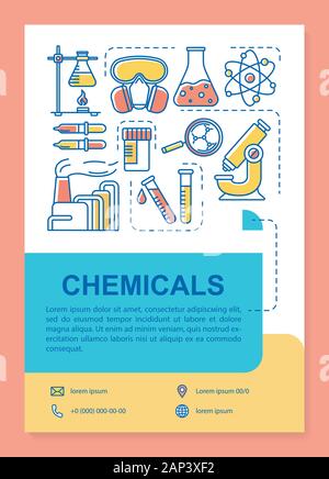 Chemicals industry template layout. Flyer, booklet, leaflet print ...