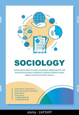 Sociology poster template layout. Social connections and public ...