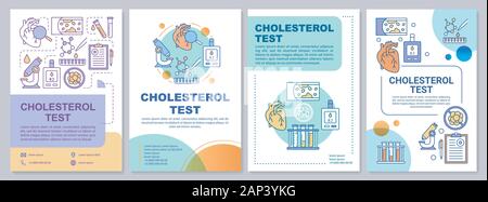 Cholesterol test brochure template layout. Flyer, booklet, leaflet ...