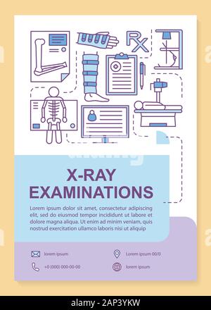 X-ray examination brochure template layout. Roentgen. Flyer, booklet ...