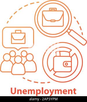 Poverty and unemployment red gradient concept icon Stock Vector Image ...