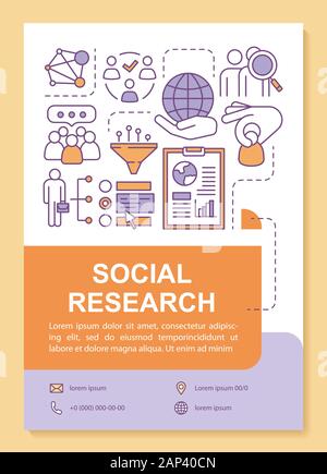 Sociology poster template layout. Social connections and public ...