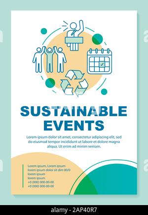 Sustainable event poster template layout. Banner, booklet, leaflet ...