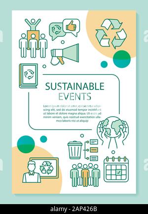 Sustainable event poster template layout. Environment protection ...
