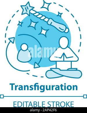 Transfiguration concept icon. Wizardry and witchcraft idea thin line ...
