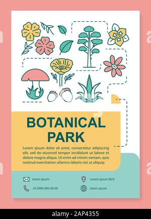 Biodiversity brochure template layout. Flora and fauna. Animals and ...
