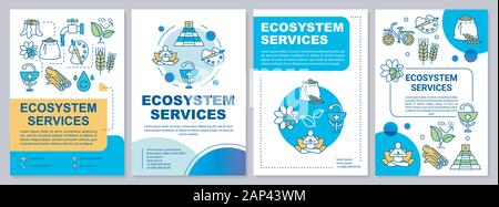Ecosystem brochure template. Flyer, booklet, leaflet print, cover ...