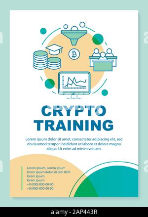 Crypto Training Poster Template Layout Cryptocurrency Trading Course