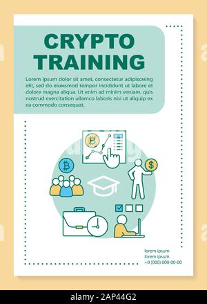 Crypto Training Poster Template Layout Cryptocurrency Trading Course