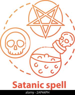 Pentagram linear icon. Thin line illustration. Occult ritual pentacle ...