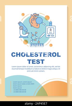 Cholesterol test brochure template layout. Flyer, booklet, leaflet ...