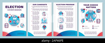 Election brochure template layout. Candidate and voting program. Flyer ...