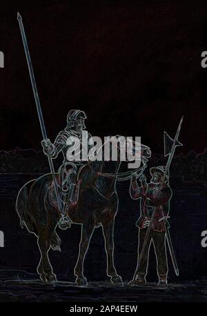 Medieval mounted knights. Heavy armored magyar (hungarian) riders. Set ...