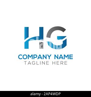letter HG Logo Design Vector Template. Initial Linked Letter HG Vector ...