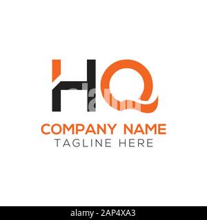 letter HQ Logo Design Vector Template. Initial Linked Letter HQ Vector ...