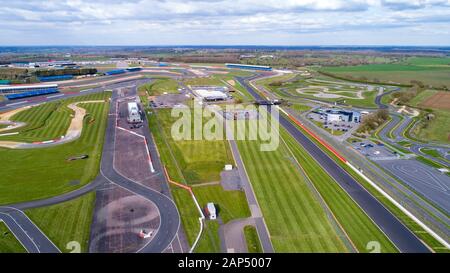 Stowe corner area of Silverstone race track. Drone shot take legally ...
