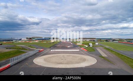 Stowe corner area of Silverstone race track. Drone shot take legally ...