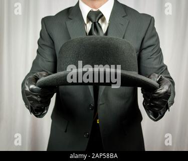 British Classic Butler Stock Photo - Alamy