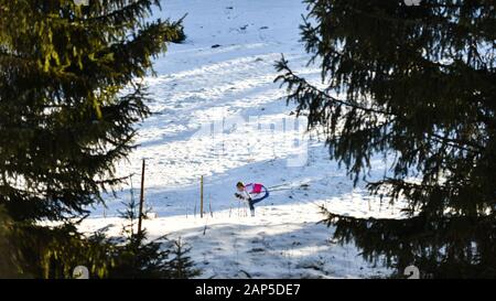 Edvin Anger of Sweden competes during the cross-country ski World Cup ...
