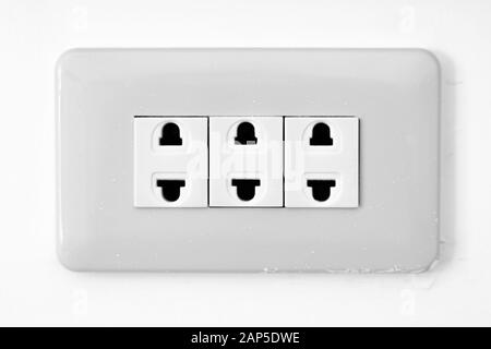 Three-pole power plug Stock Photo - Alamy