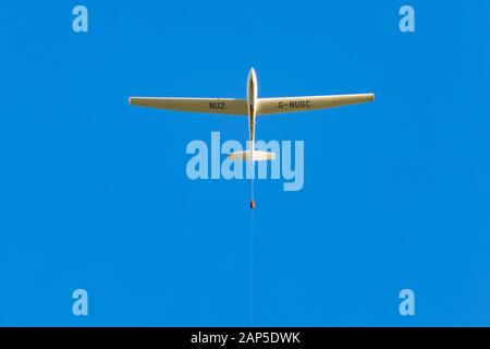 Grob 103 Acro glider of the Nottingham University Gliding Club landing ...
