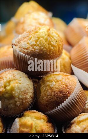 Pile of Plain Muffins Stock Photo - Alamy